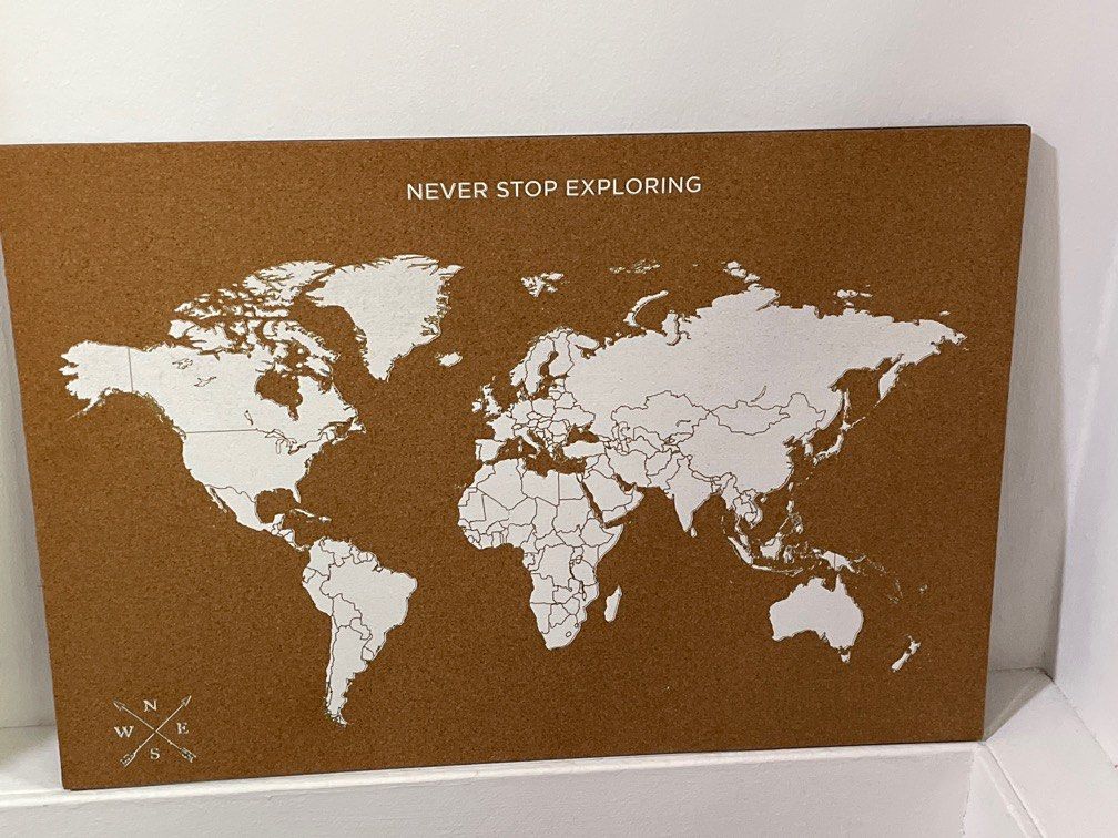 World map cork board, Hobbies & Toys, Stationery & Craft, Other ...