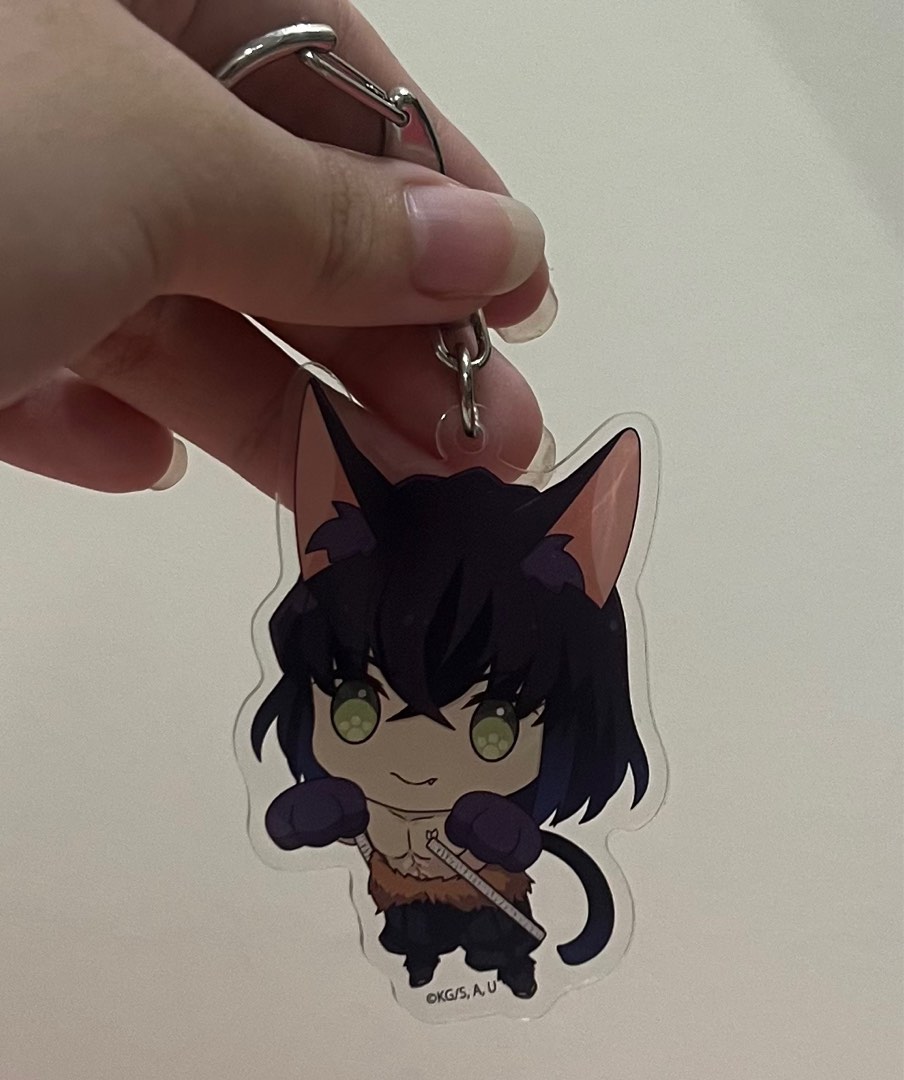 wts official demon slayer hashibira inosuke keychain, Hobbies & Toys ...