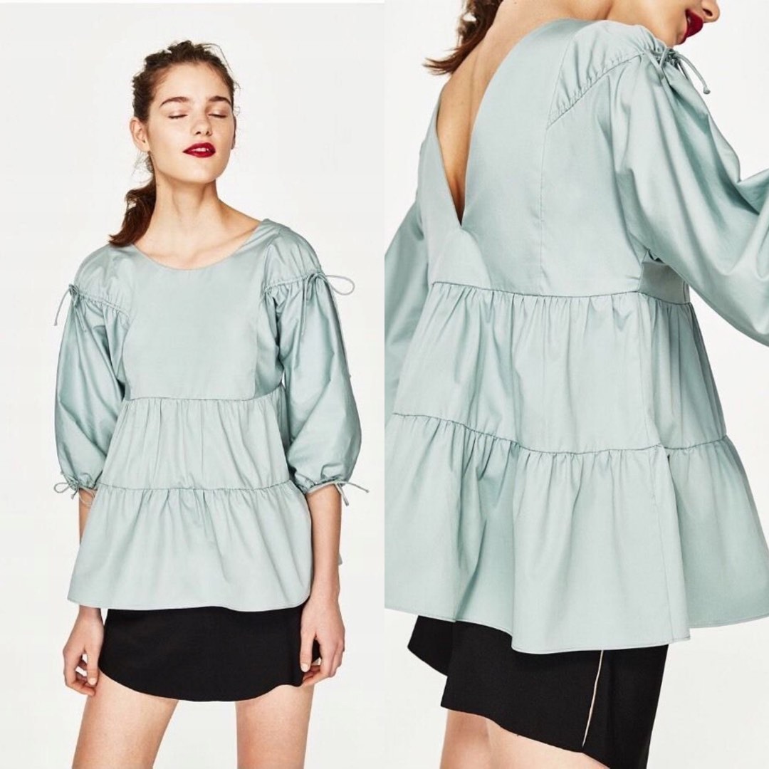 Zara doll top (good as new), Women's Fashion, Tops, Blouses on Carousell