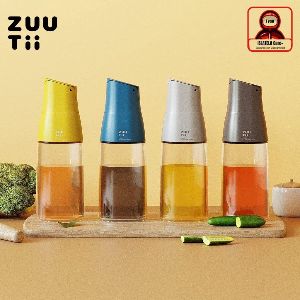 ZUUTII Carafe oil dispenser Automatic Gravity Switch Cover Glass Soy, Furniture & Home Living ...