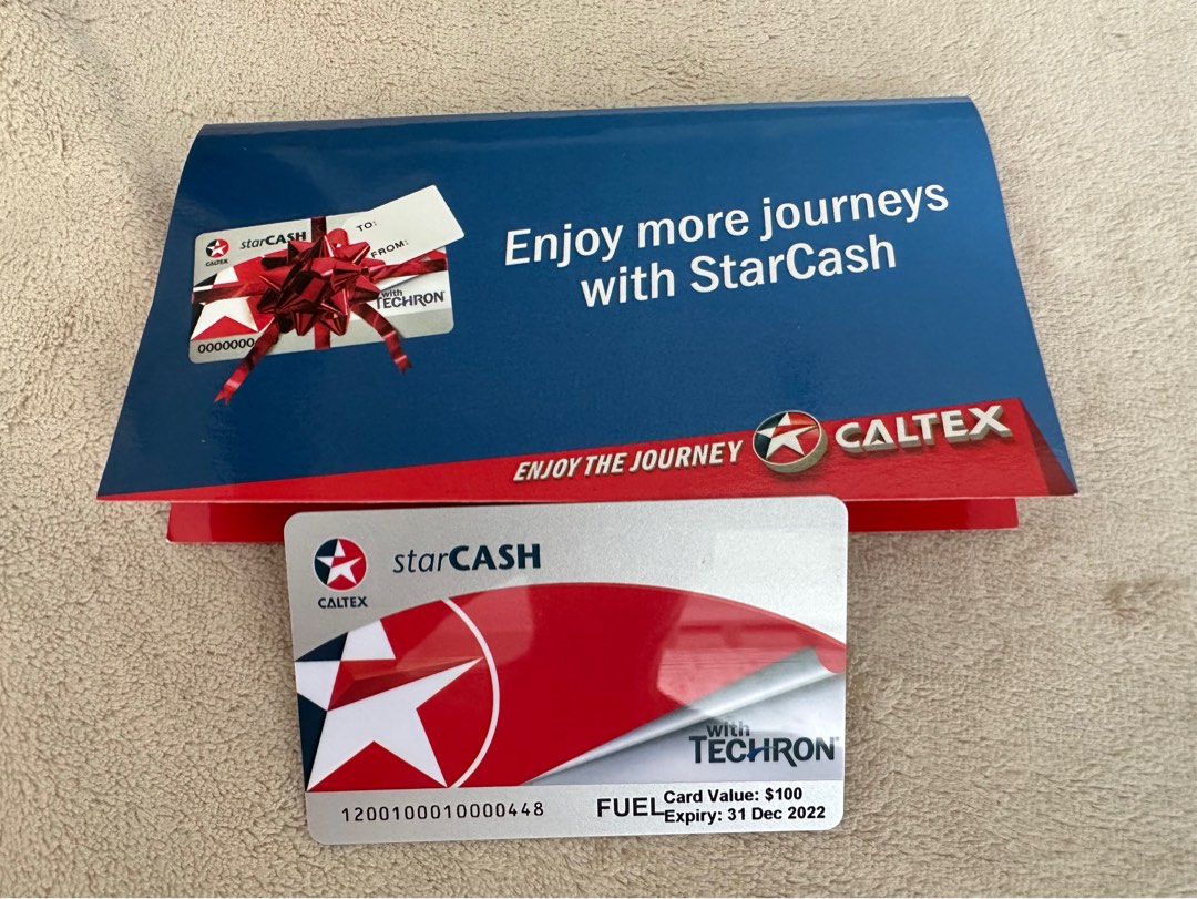 Last set left! $100 CALTEX StarCash Card for fuel petrol purchase - to use by 31/12/2022. Can ...