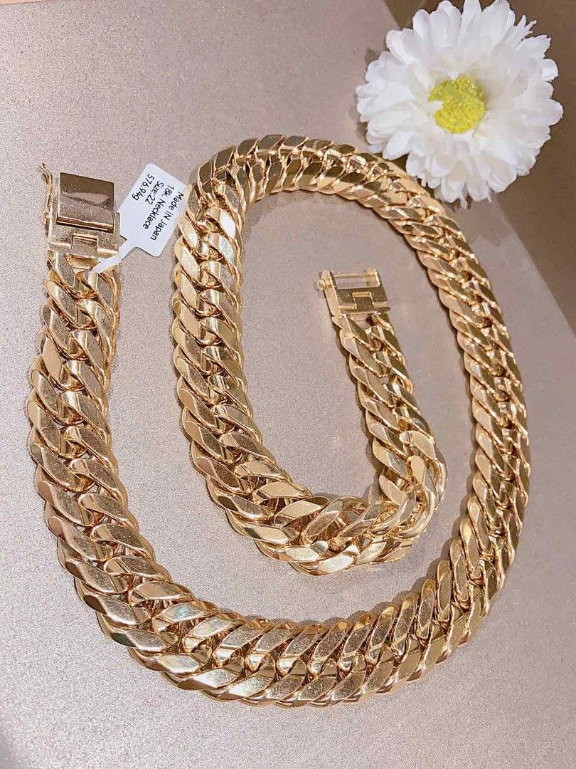 18k HW Cuban link double lock bracelet, Women's Fashion, Jewelry ...