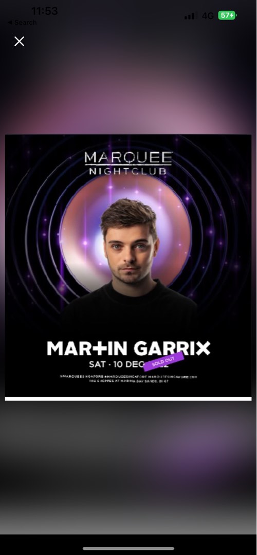 Martin Garrix Marquee ticket (1x female), Tickets & Vouchers, Event ...