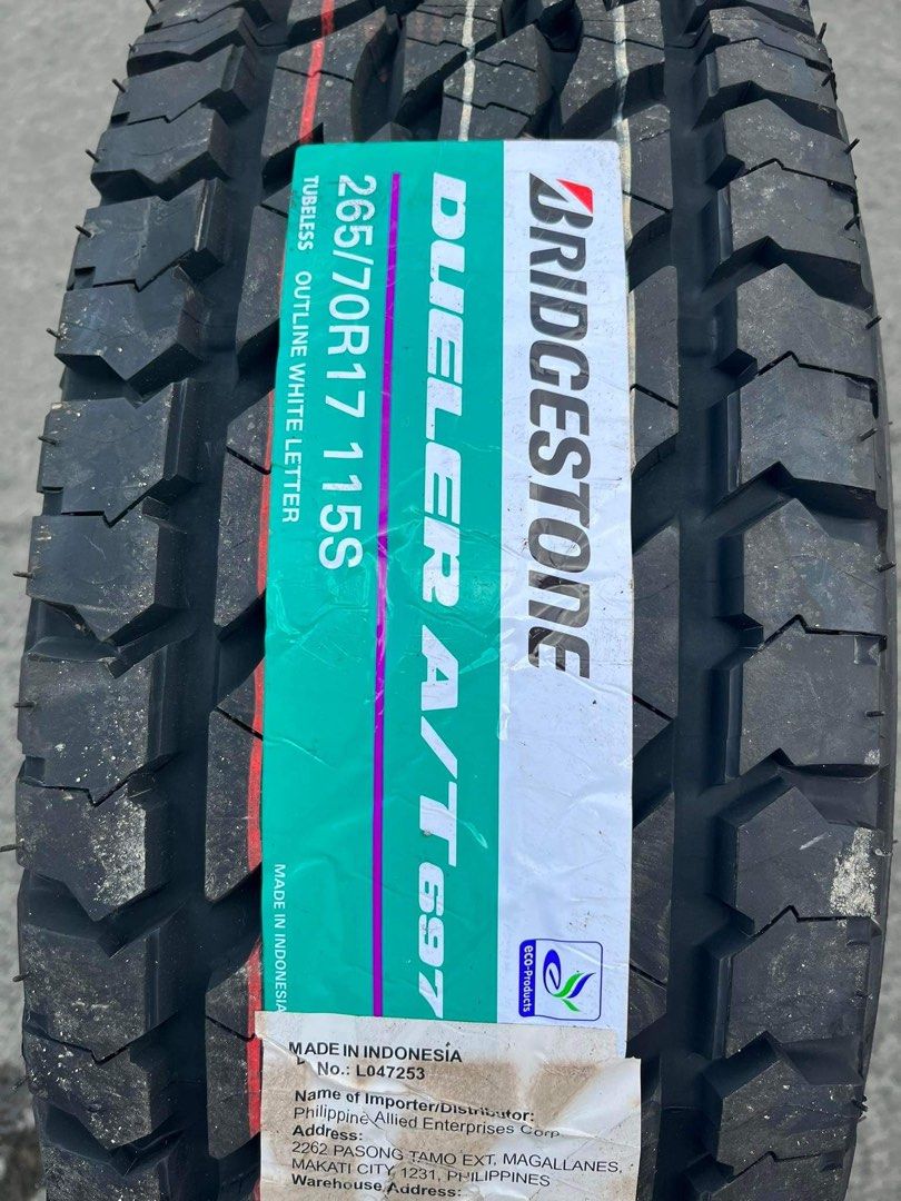 265-70-r17 Bridgestone AT697 All Terrain Brandnew tire, Car Parts ...
