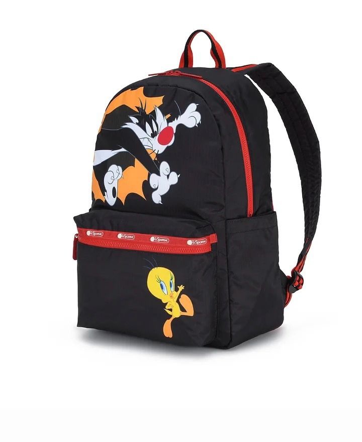 日本 LeSportsac x LOONEY TUNES 黑色帆布 CARSON 背囊, 男裝, 袋, 背包 - Carousell