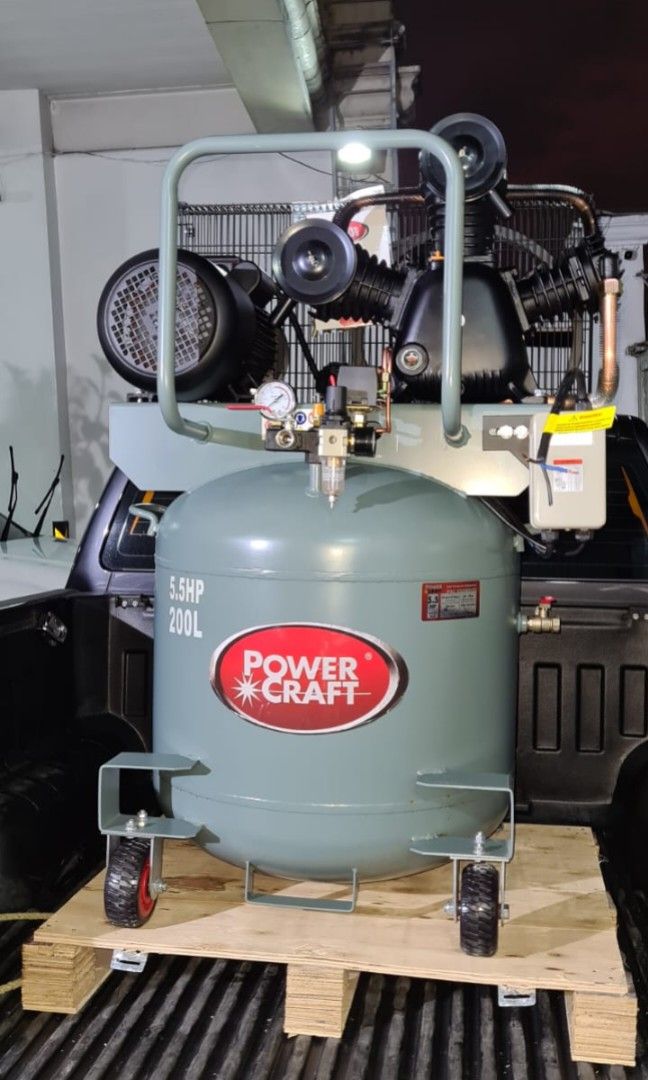 AIR COMPRESSOR POWER CRAFT 5.5hp, Commercial & Industrial, Industrial Equipment on Carousell
