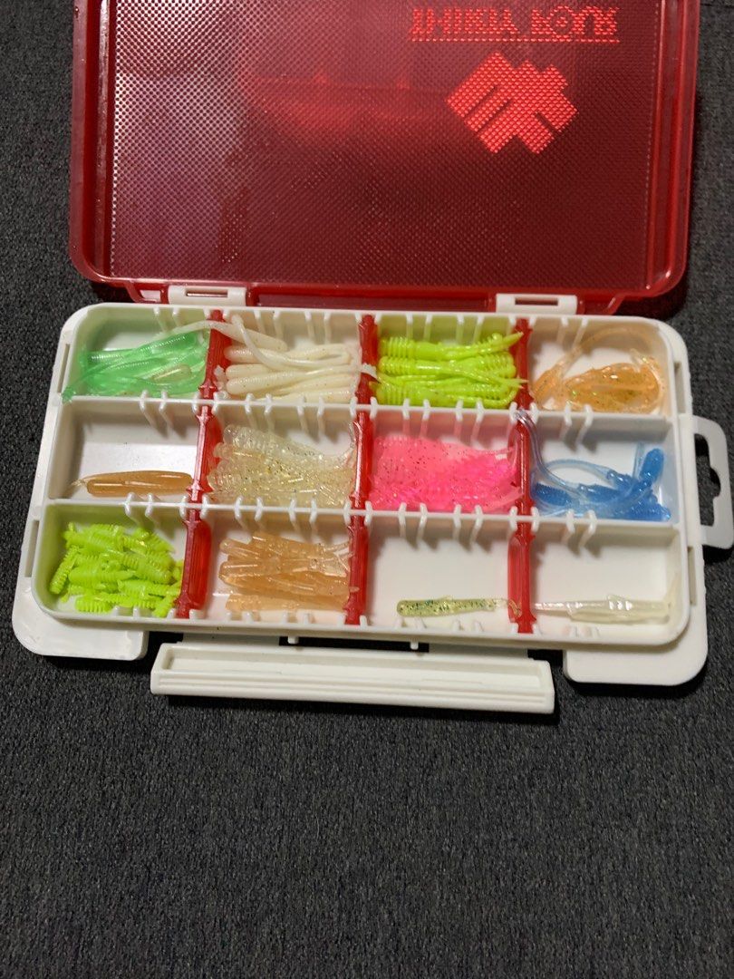 ajing tackle rubbers and jighead, Sports Equipment, Fishing on Carousell