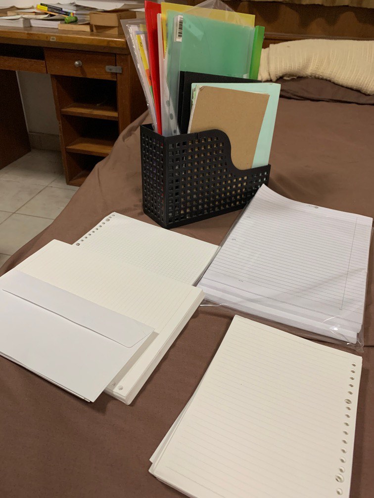 All for $6: (including file-holder) unused foolscap, A4 A5 note-taking ...