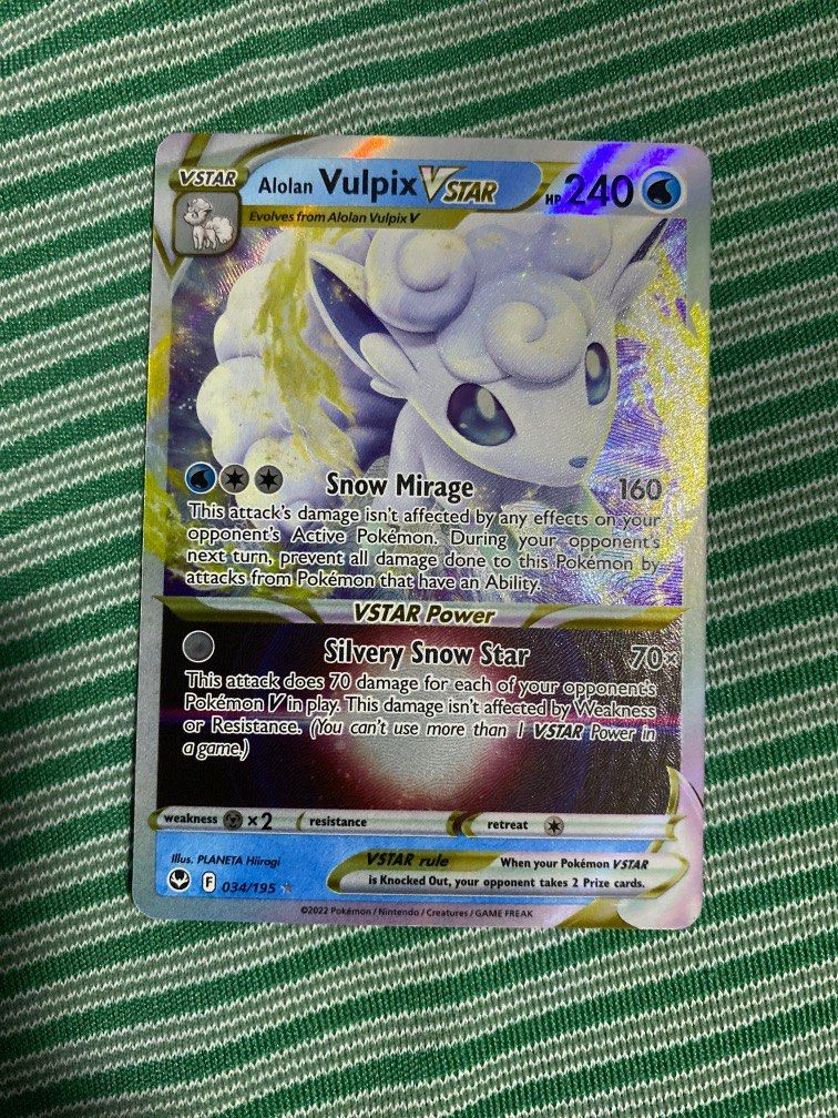 Alolan Vulpix VStar Silver Tempest, Hobbies & Toys, Toys & Games on Carousell