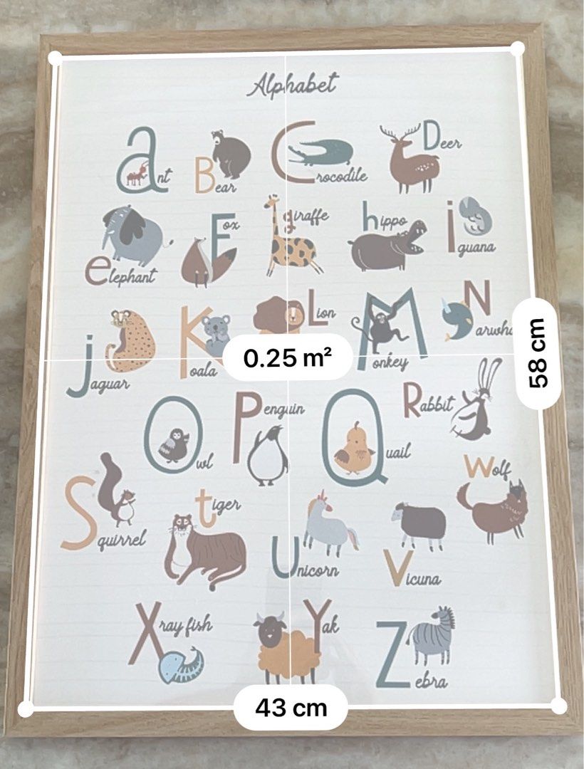 Alphabet picture frame, Babies & Kids, Baby Nursery & Kids Furniture ...