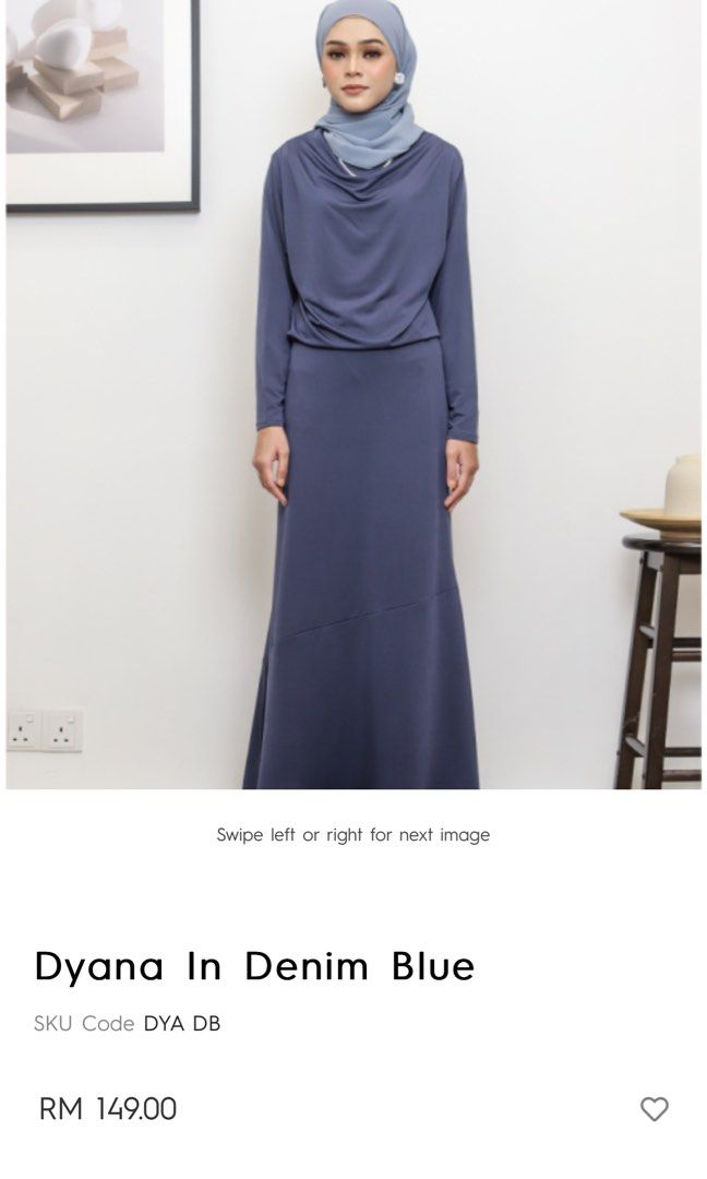 ANASRI DYANA SET DRESS IN BLUE, Women's Fashion, Muslimah Fashion, Dresses on Carousell