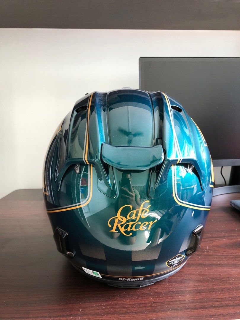 Arai Ram 5 Cafe Racer Green, Motorcycles, Motorcycle Apparel on Carousell