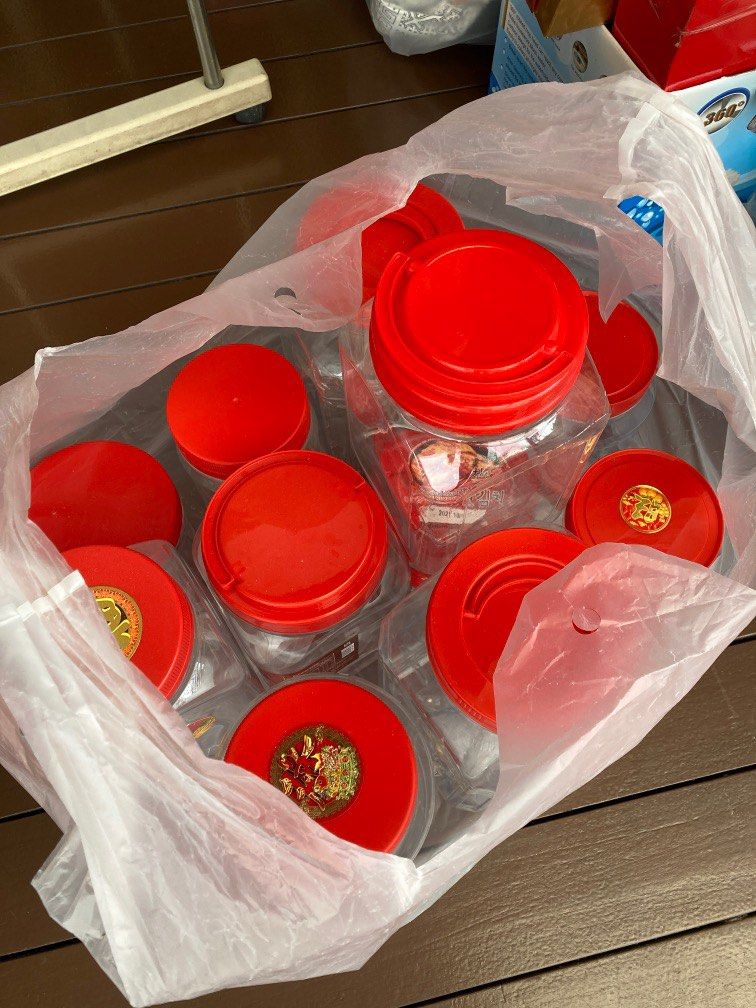 Assorted Red Lid Containers, Furniture & Home Living, Kitchenware ...