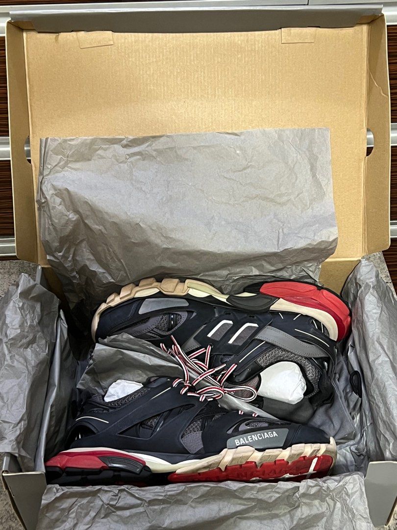 Balenciaga Track Trainer 'Black Red', Luxury, Sneakers & Footwear on ...