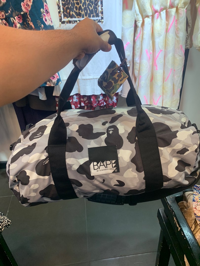 Bape Camo Duffle bag / authentic, Women's Fashion, Bags & Wallets ...