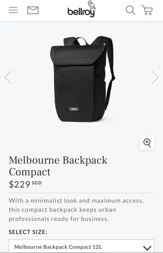 Bellroy Melbourne Backpack Compact, Men's Fashion, Bags, Briefcases on Carousell