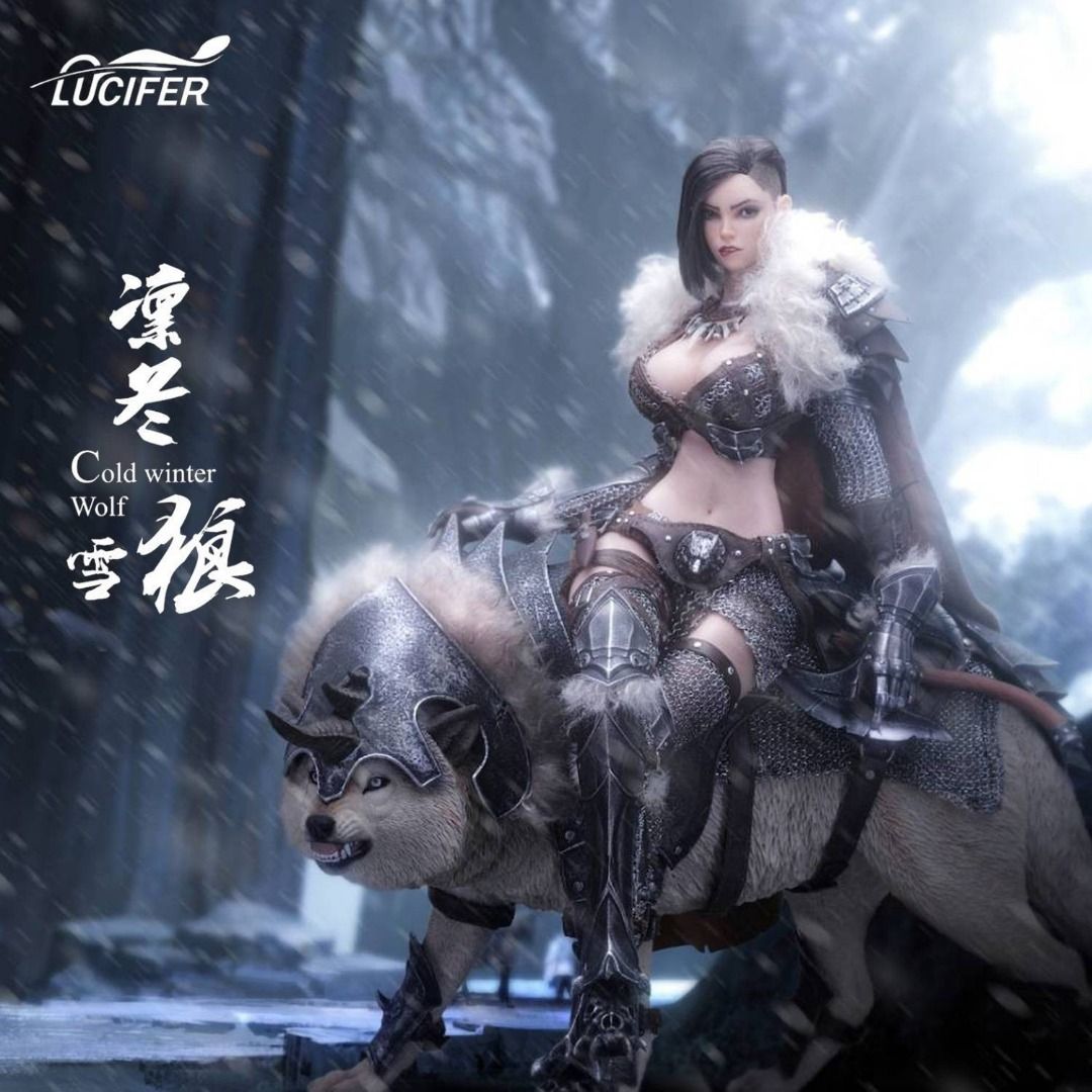 Berserker with Snow Wolf (Set) - Lucifer LXF2208C 1/6th scale Cold Winter Wolf, Hobbies & Toys ...