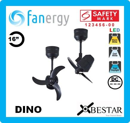 BESTAR DINO 16" Corner Ceiling Fan, Furniture & Home Living, Lighting ...