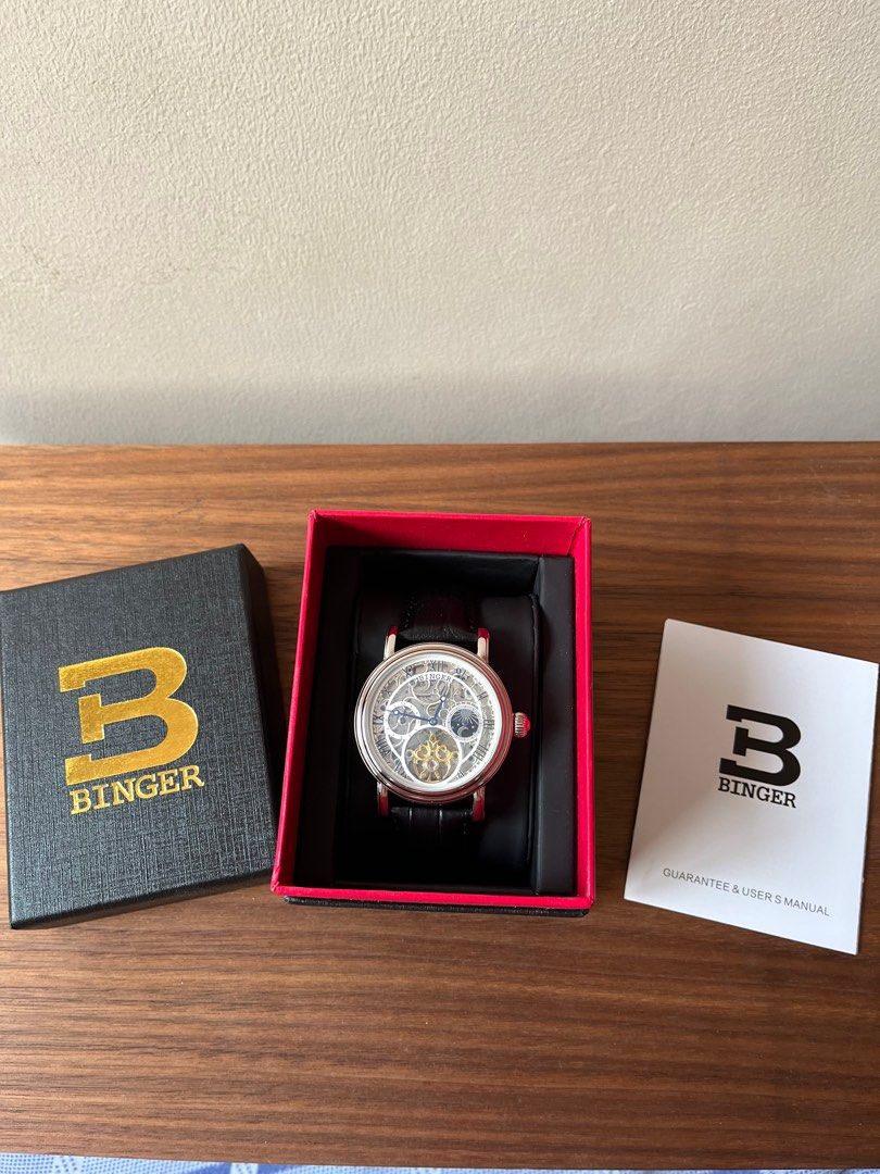 Binger Skeleton Automatic Watch, Men's Fashion, Watches & Accessories ...