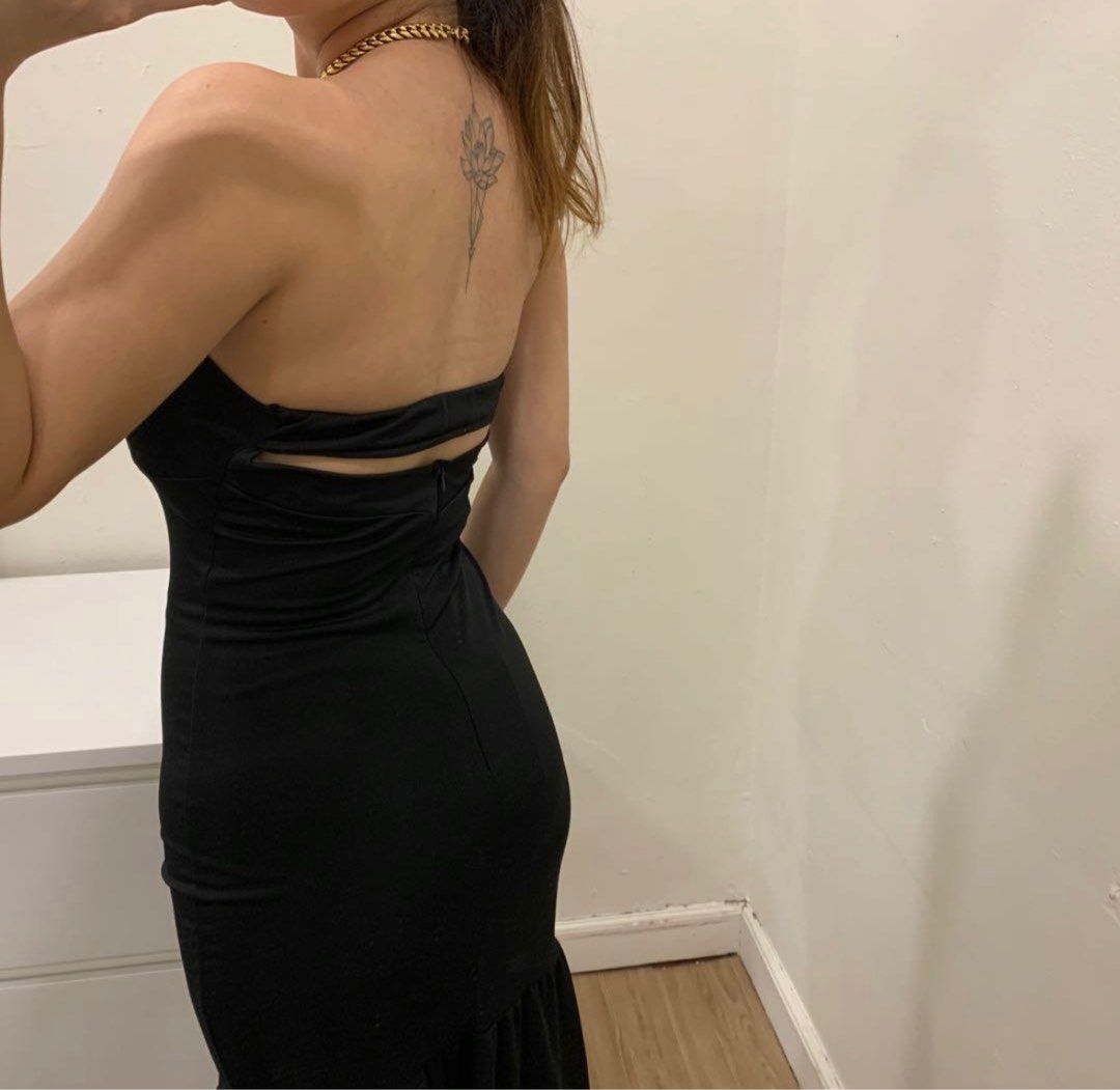 Black bustier fishtail dress, Women's Fashion, Dresses & Sets, Dresses ...