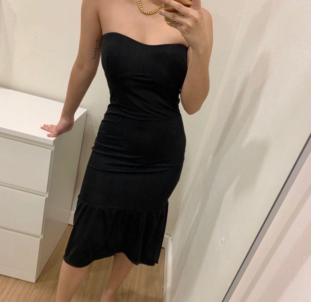 Black bustier fishtail dress, Women's Fashion, Dresses & Sets, Dresses ...