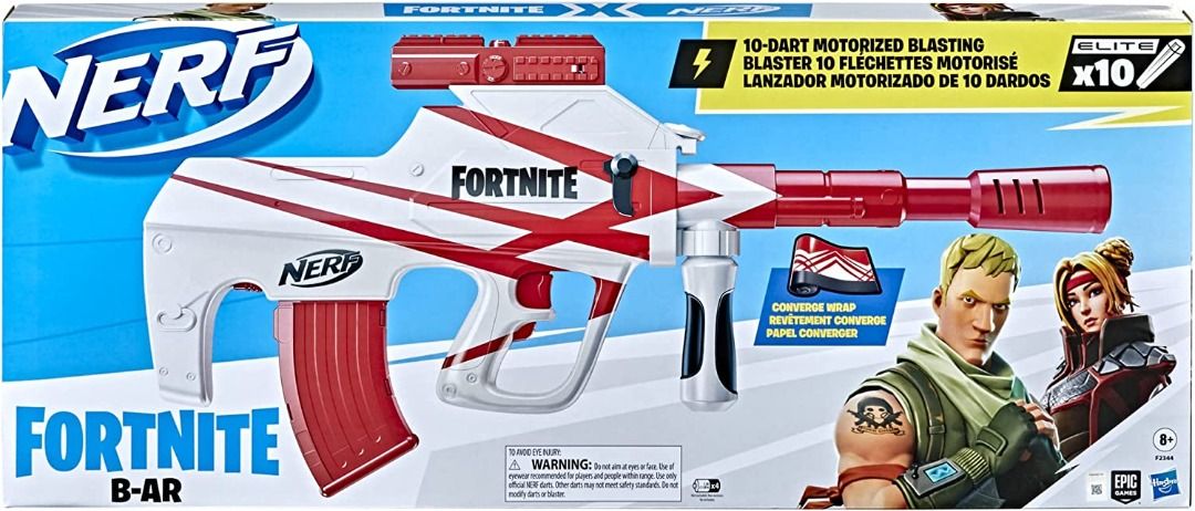 BNIB NERF Fortnite B-AR Motorized Dart Blaster -- Fortnite Converge ...