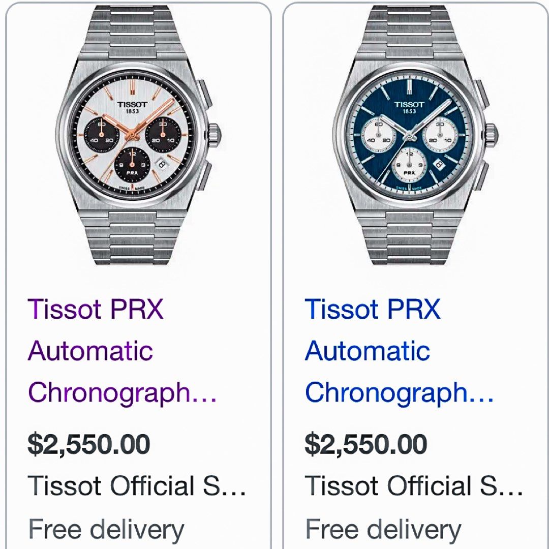 BNIB Tissot Chronograph PRX Panda, Luxury, Watches on Carousell