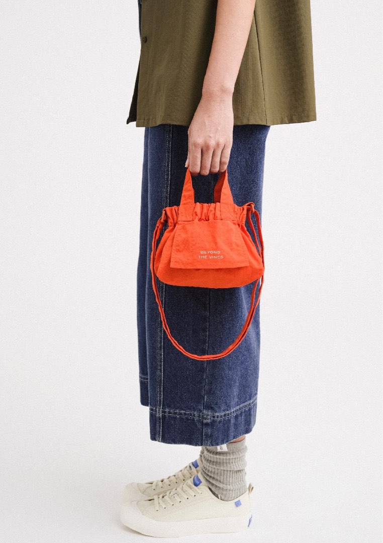 BTV Beyond The Vines Micro Dumpling Bag - Red, Women's Fashion, Bags ...