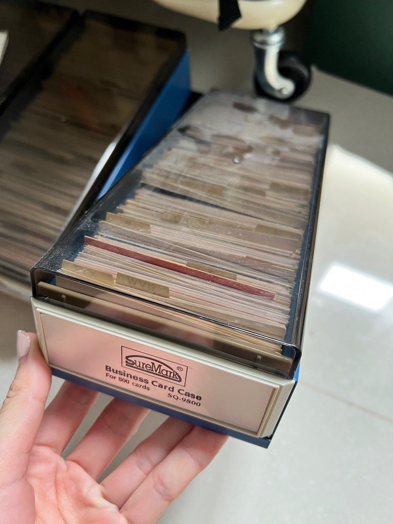 Business Cards Case with Alphabets Labelling, Hobbies & Toys ...