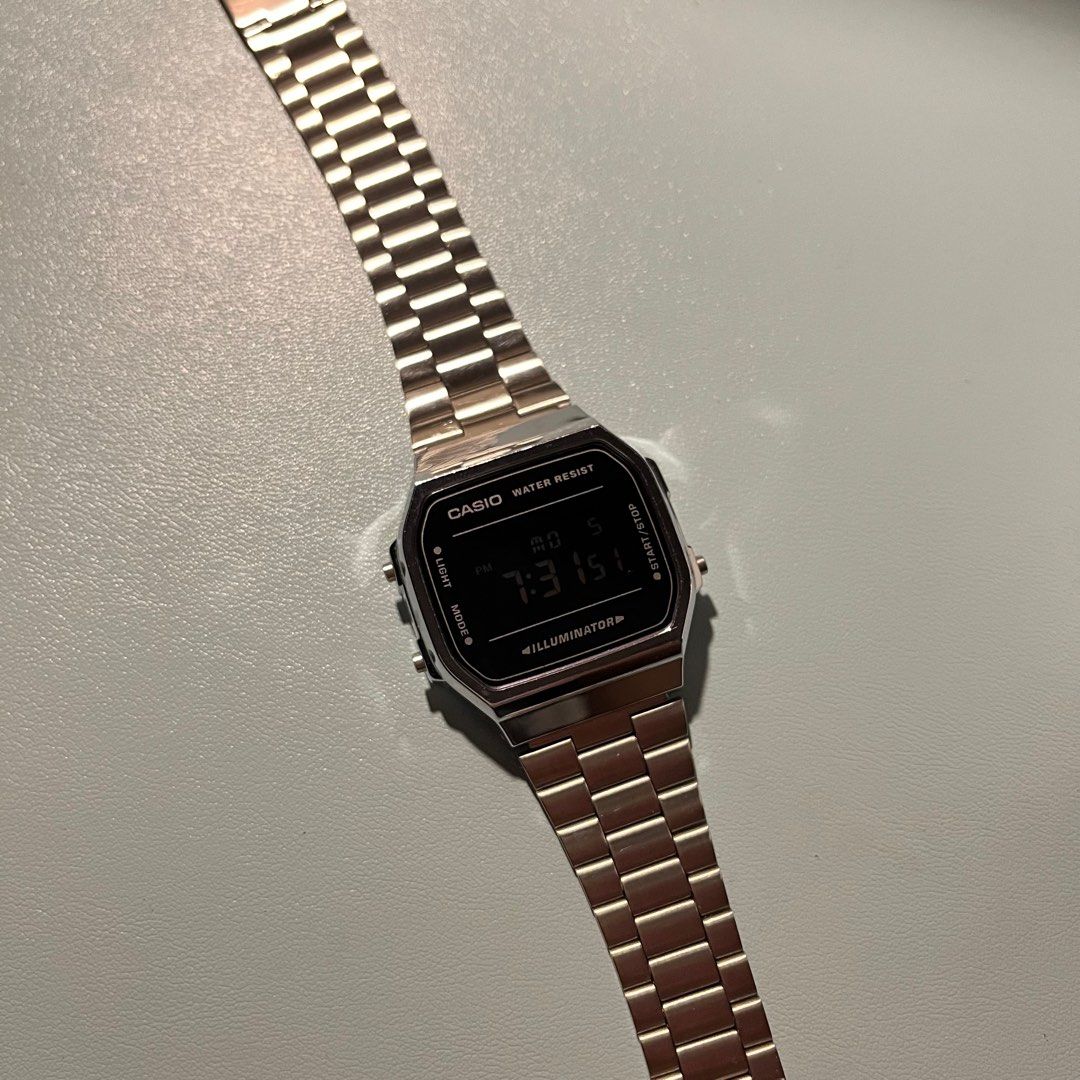 Casio Digital Watch Silver, Women's Fashion, Watches & Accessories ...