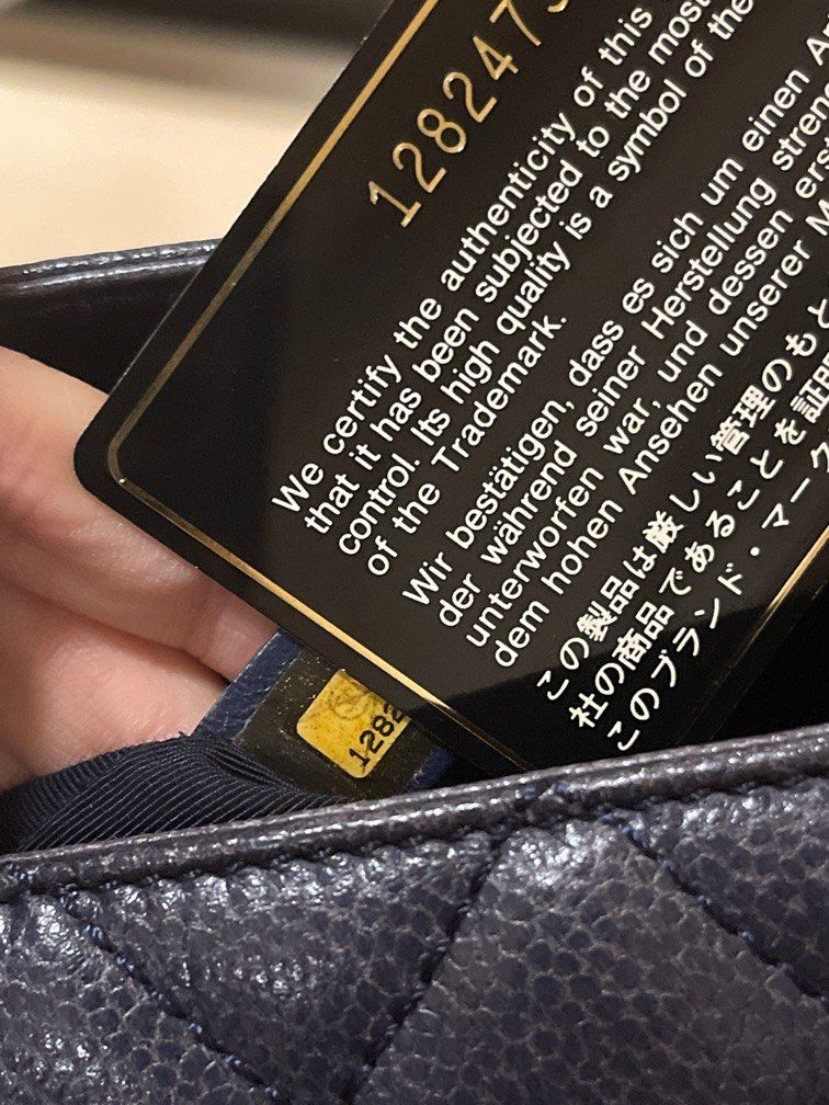 Chanel Gst Navy Blue CaviAr, Luxury, Bags & Wallets on Carousell