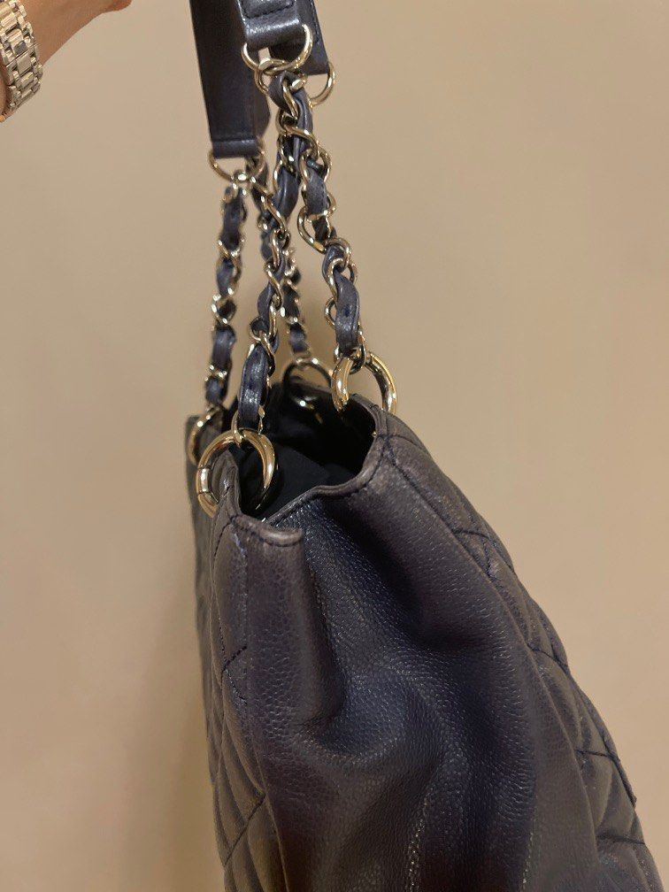 Chanel Gst Navy Blue CaviAr, Luxury, Bags & Wallets on Carousell