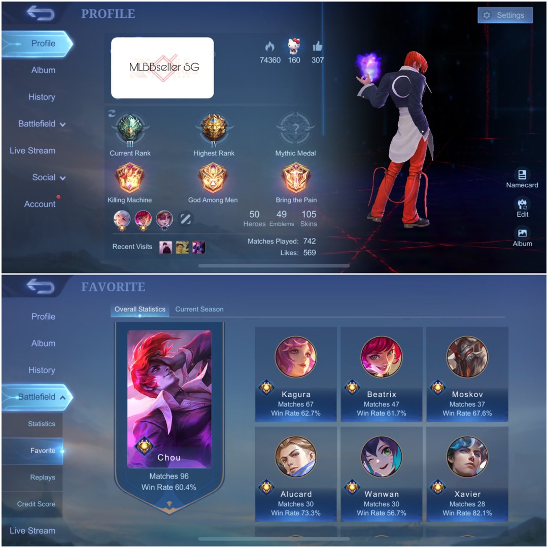 Chou K + Rare skins, Video Gaming, Gaming Accessories, Game Gift Cards ...