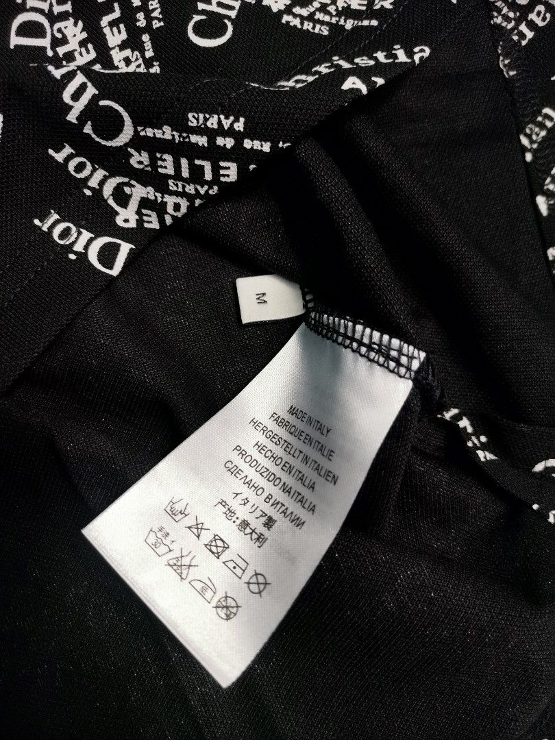 Christian Dior aop script poloshirt, Men's Fashion, Tops & Sets ...