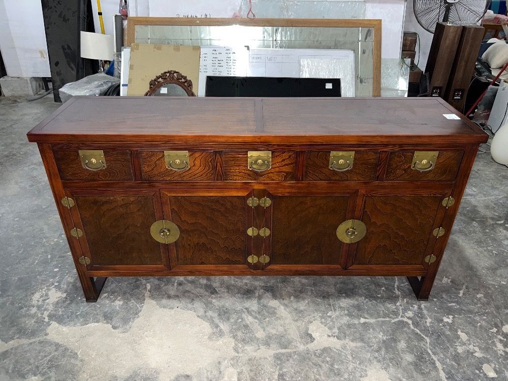(F20045999) Classic Brown Teak Wood Korean Sideboard / Papan Sisi Korea ...
