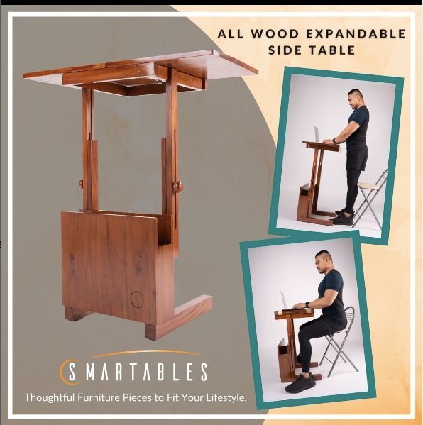 Clearance Expandable Side Table Folding Table Solid Wood Smart Table ...