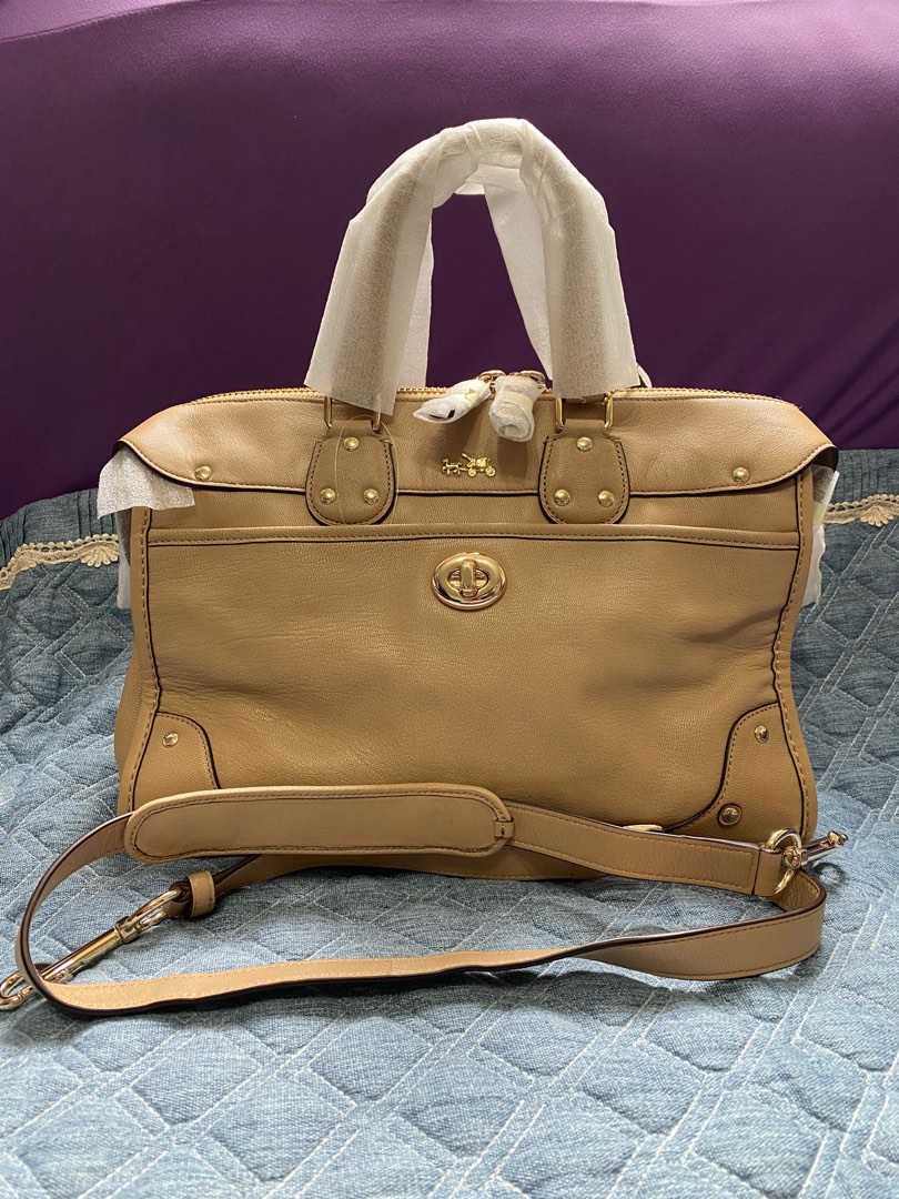 Coach 33689 Rhyder Grain leather satchel bag, 女裝, 手袋及銀包, 單肩包 - Carousell