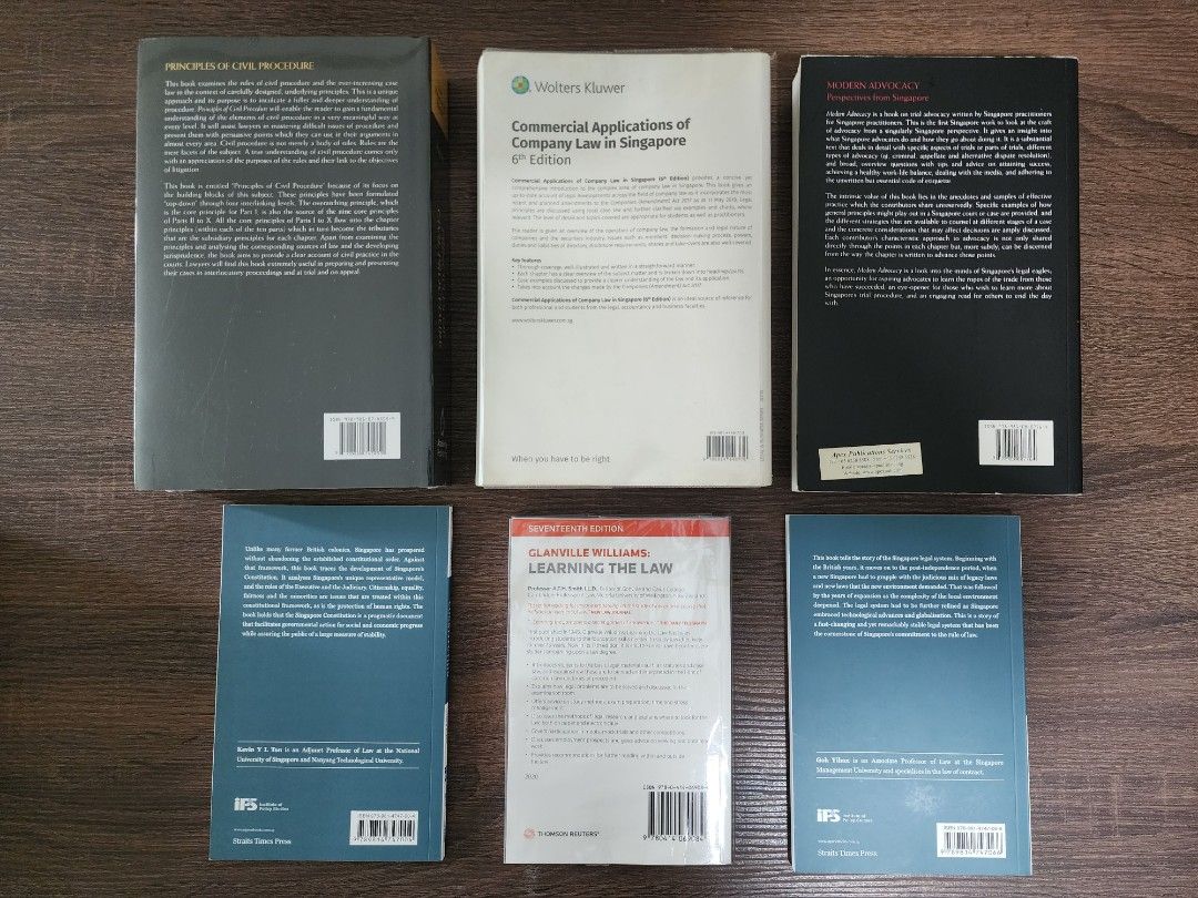 Complete set of SUSS School of Law (LLB & JD) Year 1 essential ...