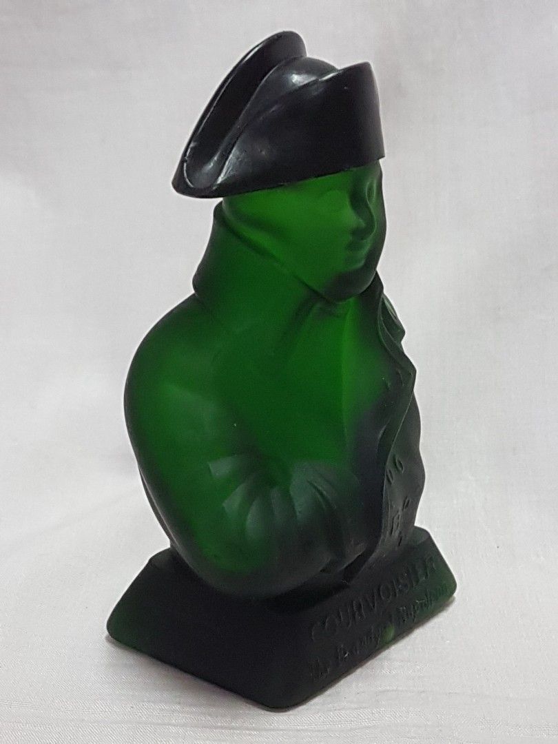 Courvoisier The Brandy Of Napoleon Miniature Glass Decanter Green ...