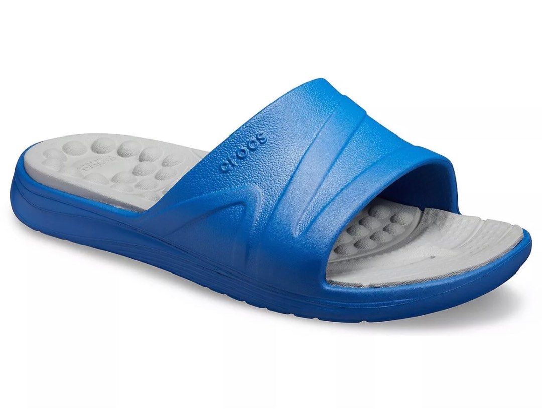 Crocs Reviva blue jean, Men's Fashion, Footwear, Flipflops and Slides ...