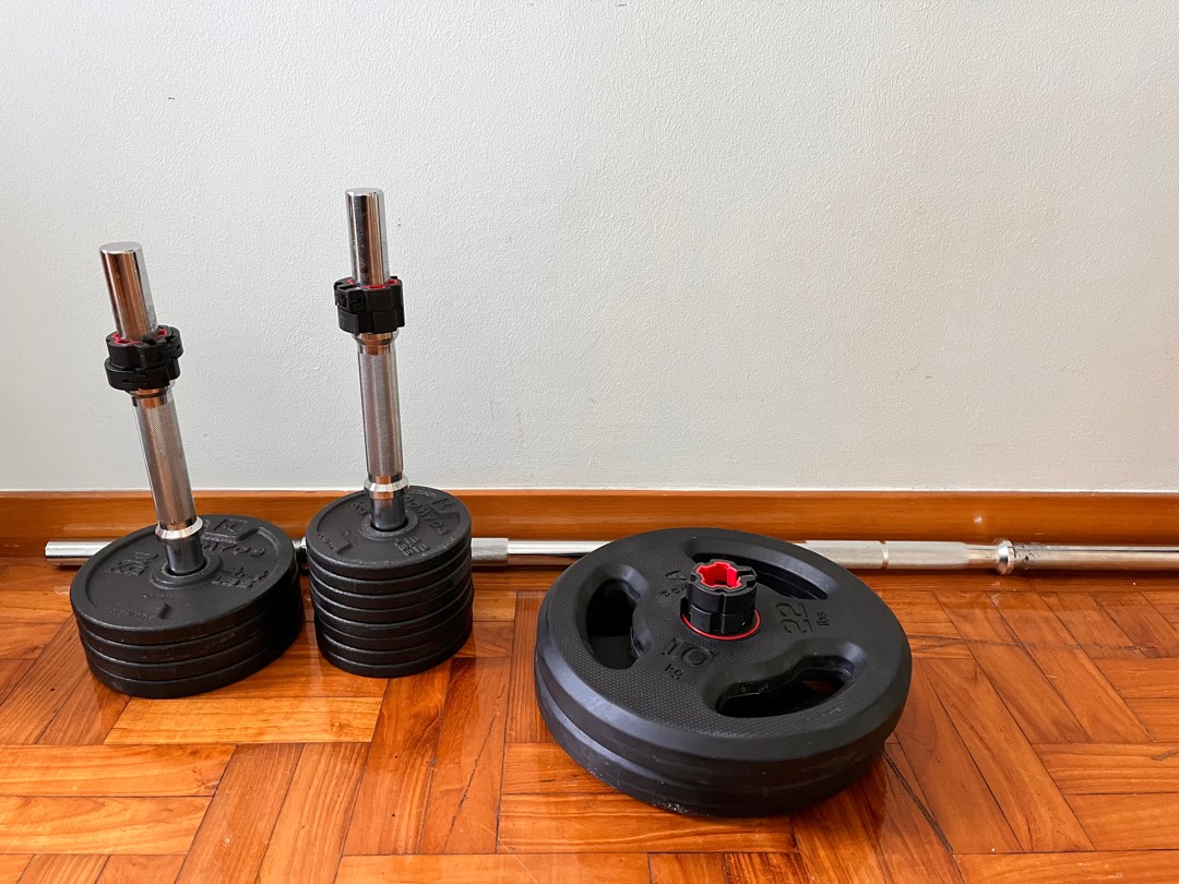 Domyos weight lifts, Sports Equipment, Exercise & Fitness, Weights ...