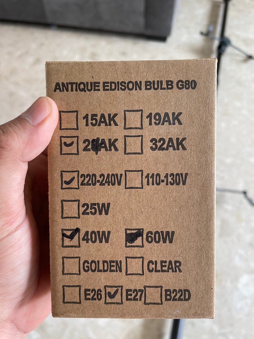 Edison bulb, Furniture & Home Living, Lighting & Fans, Lighting on ...