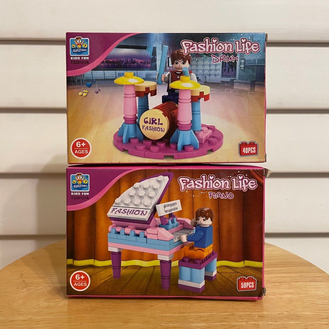 Fashion Life Mini Lego Piano Lego Drum Pieces 3 in 1 DIY Lego ...