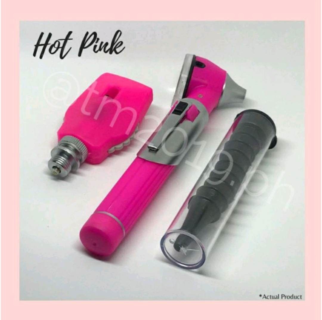 Fiber Optic Ophthalmoscope and Otoscope Set Hot Pink, Health ...
