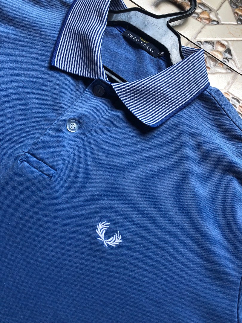 Fred Perry Blue Polo Shirt, Men's Fashion, Tops & Sets, Tshirts & Polo ...