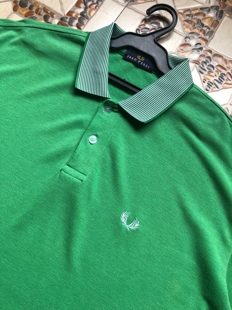 Fred Perry Green Polo Shirt, Men's Fashion, Tops & Sets, Tshirts & Polo ...