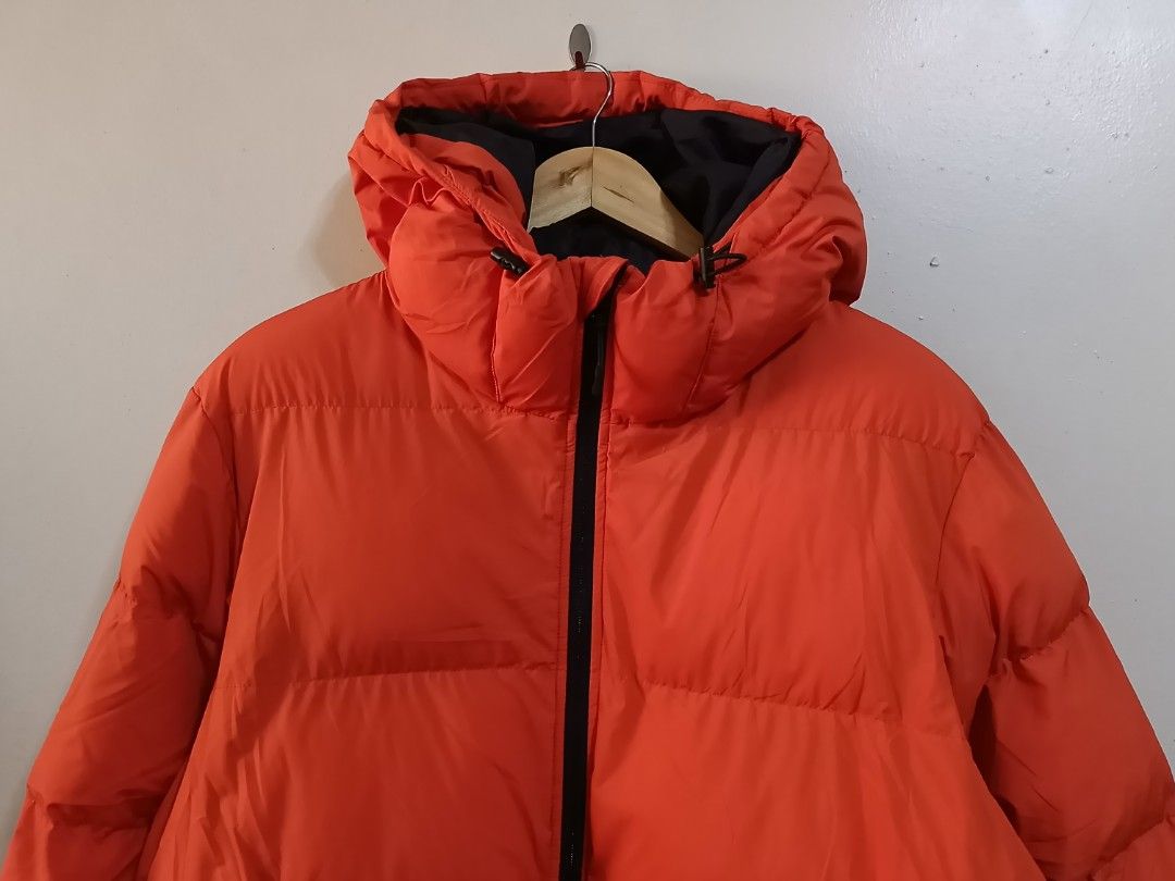 GU by UNIQLO ORANGE PUFFER DOWN JACKET, Men's Fashion, Coats, Jackets ...