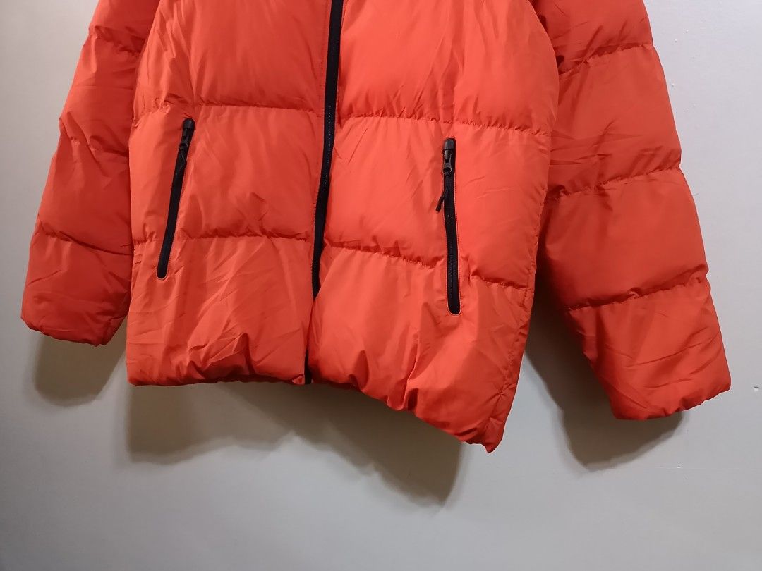 GU by UNIQLO ORANGE PUFFER DOWN JACKET, Men's Fashion, Coats, Jackets ...