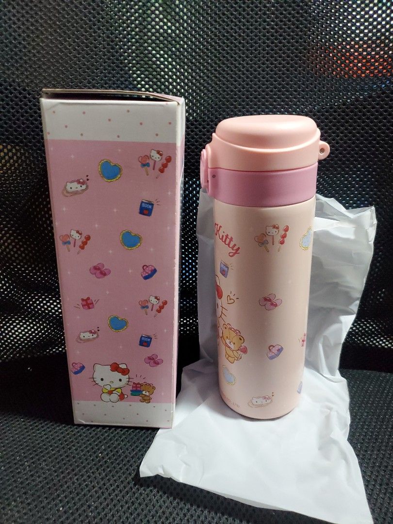 Hello Kitty 彈蓋直飲壺，容量420ml , 全新未用過有盒, 傢俬＆家居, 廚具和餐具, 廚水杯、水壺 - Carousell