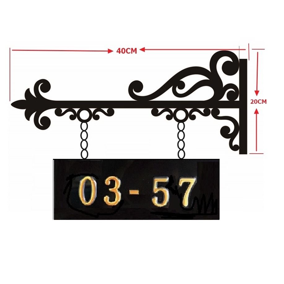 House Unit Number Plate, Furniture & Home Living, Home Decor, Other ...